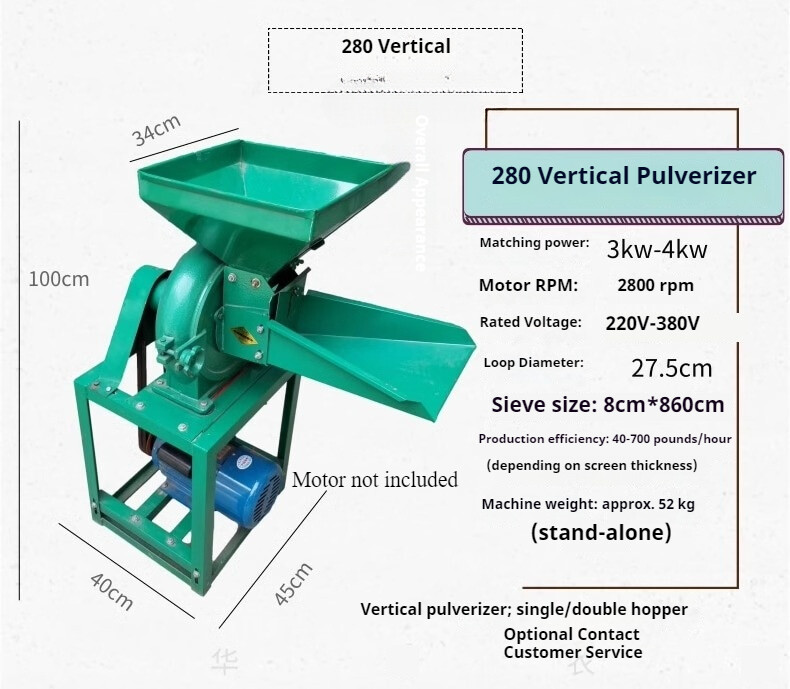 Feed Mill Self-priming Farming Corn Soybean Rice Grain Milling Machine ...
