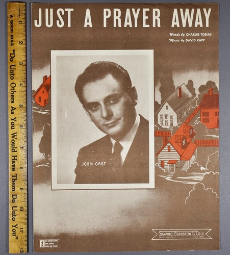 Just A Prayer Away Sheet Music Piano Voice Guitar 1944 Tobias Kapp John ...