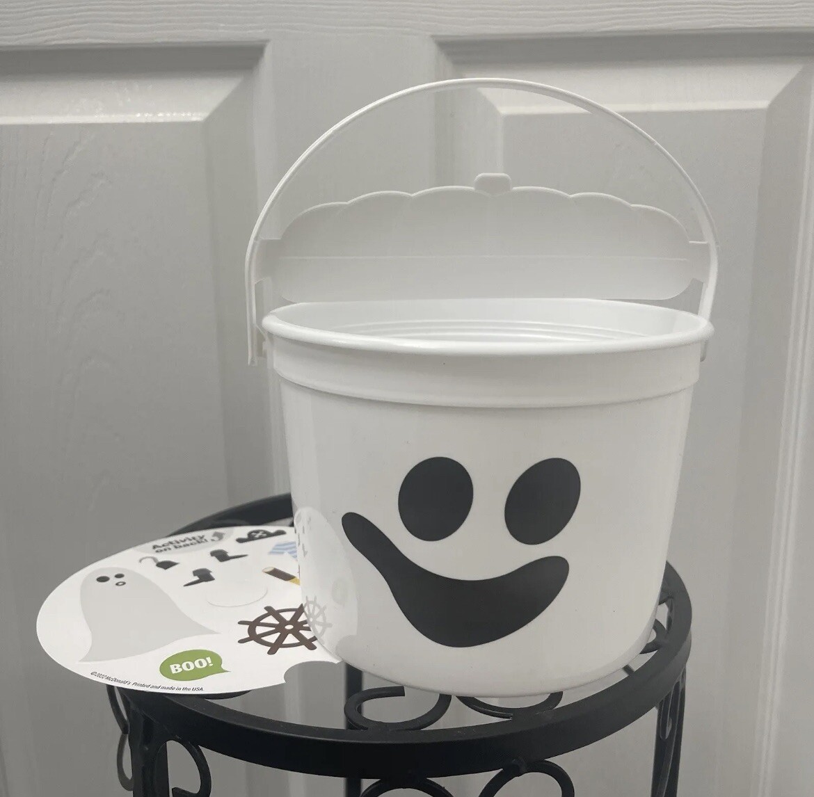 2022 McDonalds Halloween Happy Meal White Ghost Boo Bucket - McBoo | eBay
