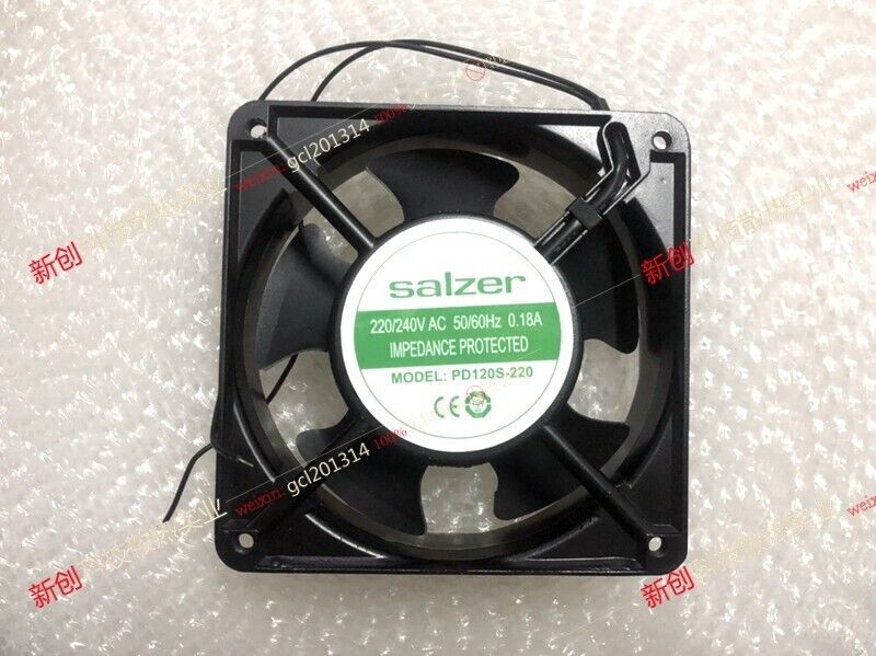 1PC SALZER Fan PD120S-220 AC 220/240V 12038 12CM 2 Wire Cooling Fan | eBay