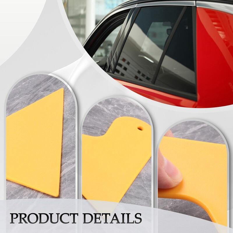 Plastic Yellow Auto Car Window Sticker Film Scraper Squeegee Cleaning ...