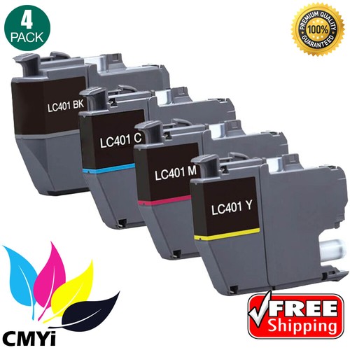 4pk LC401 LC-401 Ink Cartridges for Brother MFC-J1010DW MFC-J1012DW MFC ...