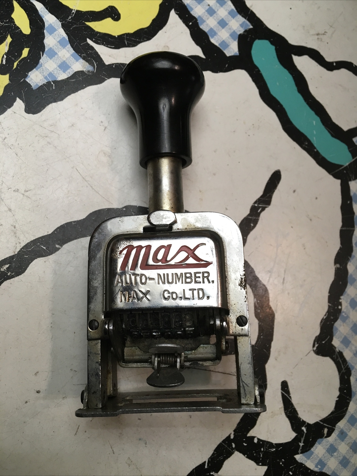 Vintage Max Auto Number Automatic Numbering Machine Hand Stamp #607 No ...