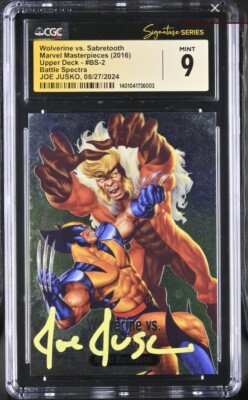 2016 Marvel Masterpieces Wolverine vs Sabre Battle Spectra CGC 9 SS ...