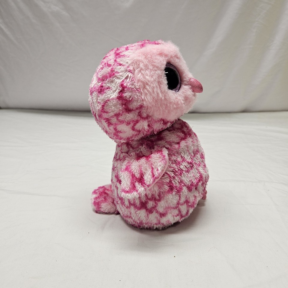 TY Beanie Boos Pinky the Owl 8" Pink Plush 2015 Stuffed Animal Toy | eBay