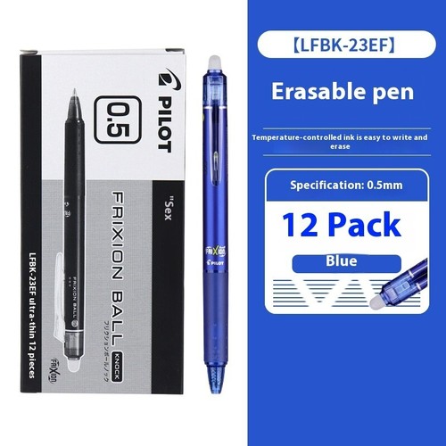 12 blue, Japan PILOT FRIXION erasable pen LFBK-23EF, 0.5mm | eBay
