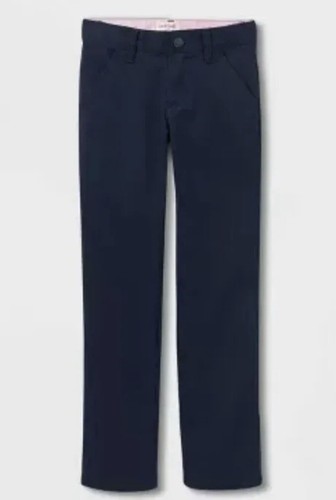 New Cat & Jack SCHOOL UNIFORM PANTS Slacks Navy Blue Girls Chino Sz 10 ...