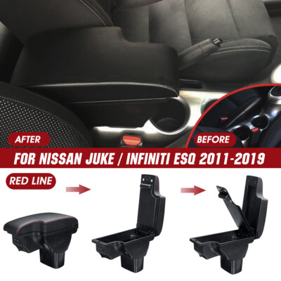 Red-L Center Console Armrest Storage USB Compartment Box For Nissan ...