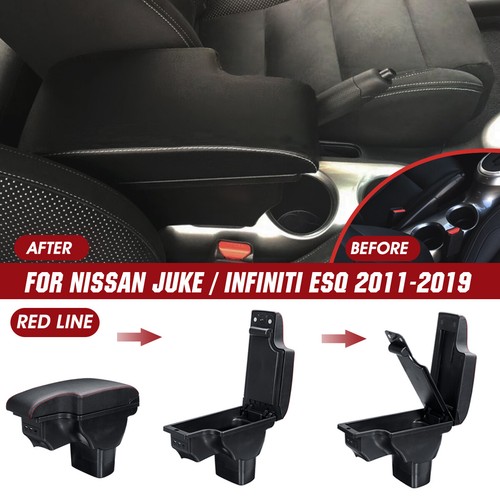 Red-L Center Console Armrest Storage USB Compartment Box For Nissan ...