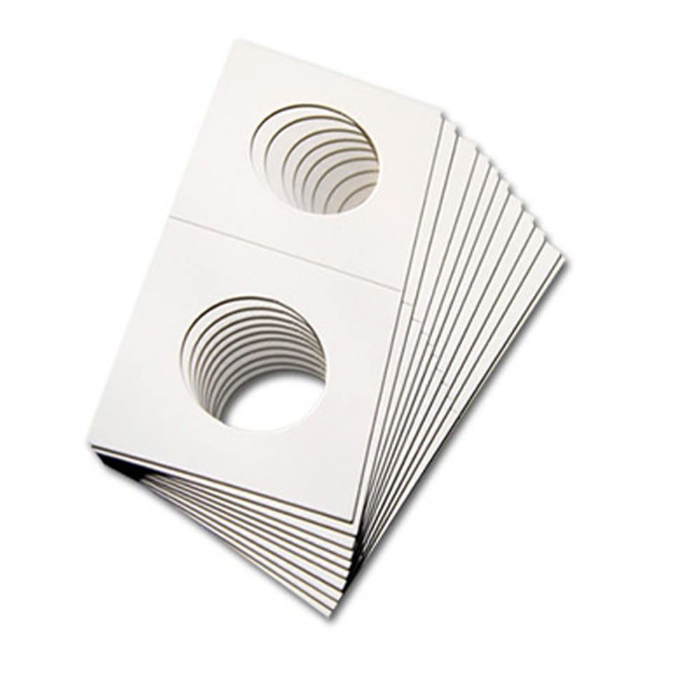 50Pack Pure Wood Pulp Paper Coin Clip Holders Container For All Types ...