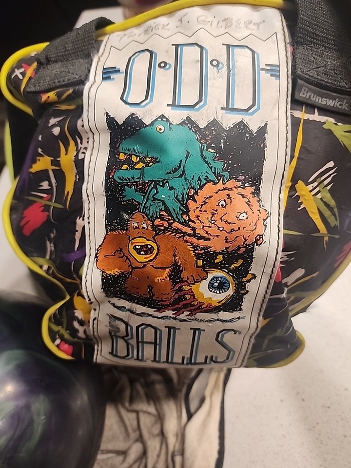 Vintage Brunswick Odd Balls Bowling Slime Ball Youth 10lbs Patrick | eBay
