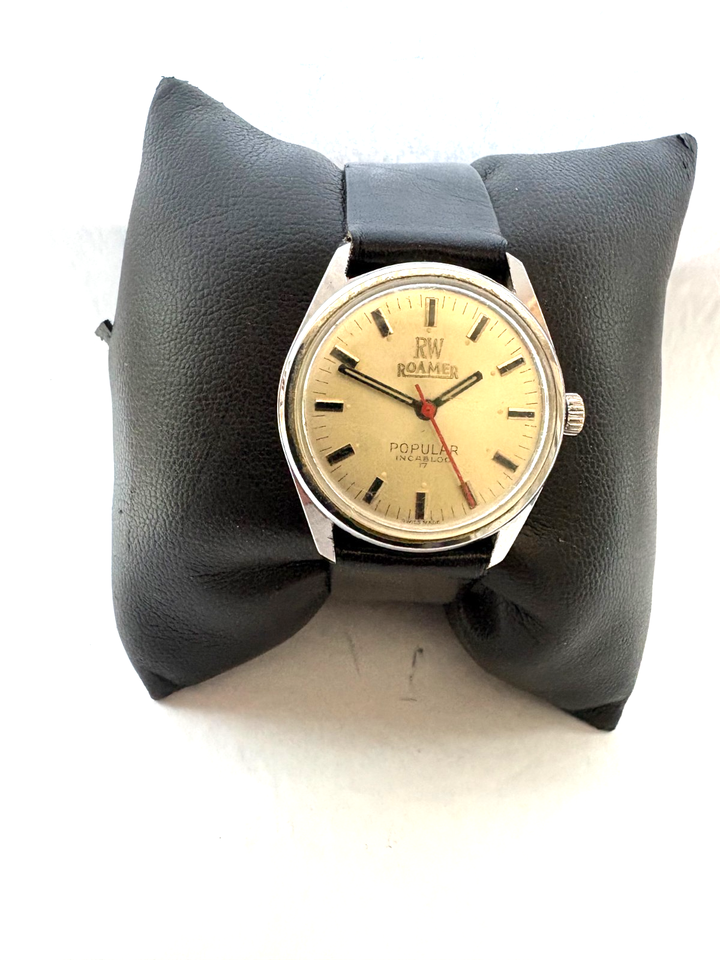 Roamer RW Popular Mens Swiss Made Incabloc Mechanical Leather Strap ...