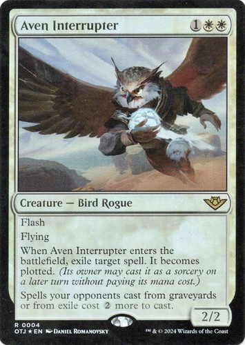 FOIL Aven Interrupter 0004 Outlaws of Thunder Junction Magic Gathering OTJ NM | eBay