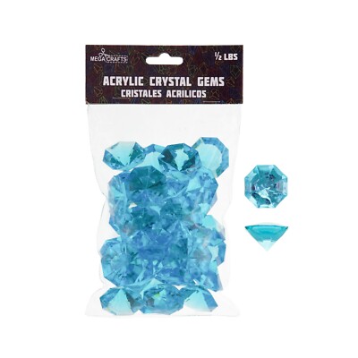 Mega Crafts - 1/2 Pound Acrylic Decorative Large Diamonds - Turquoise ...