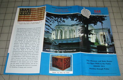 Vintage DAR MUSEUM Daughters of the American Revolution Fold-out ...