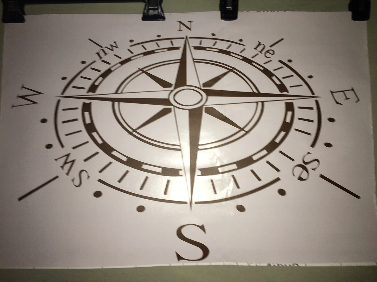 Compass Rose Vinyl Ceiling Decal | Shelly Lighting