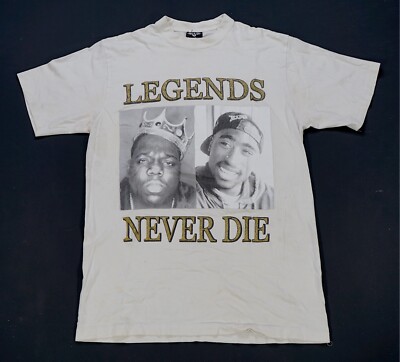 Rare VTG FLYING HORSE Tupac Shakur Biggie Smalls Legends Never Die T ...