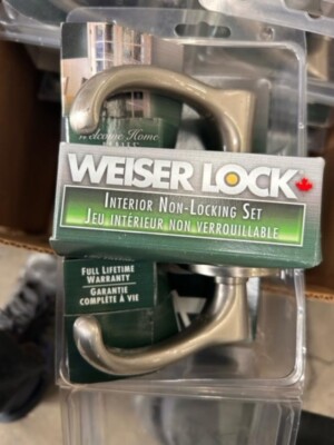 Weiser Lock Door Lever Passage Hall&Closet Silver Lever Both Sided | eBay