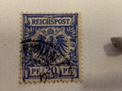 1889-1900 ,20 Pfennig Reichspost postage stamp sg49 cv £2.20 violet ...