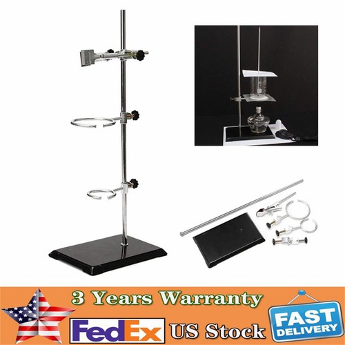 Lab Iron Stand Flask Condenser Clamp Ring Rack Set Support Holder ...