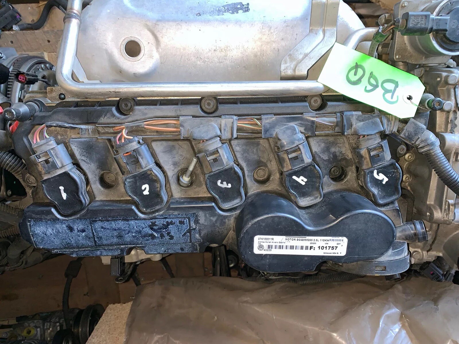 NEW VW Golf Jetta 2.5 OEM BGQ CBTA CBUA Complete Engine Long Block Head ...