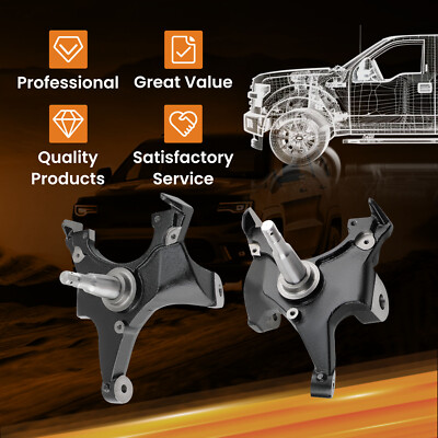 2 inch Drop Spindle Lowering Kit for Chevy C1500 C2500 2WD 88-98 1.25 ...