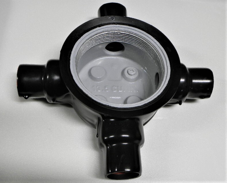 CALBOND PV0700 GUAX26 3/4" PVC COATED EXPLOSION PROOF JUNCTION BOX W/AL ...