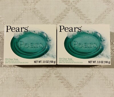 2 Unilever Pears Lemon Flower Extract Dermatologists Tested Soap 3.5 oz ...