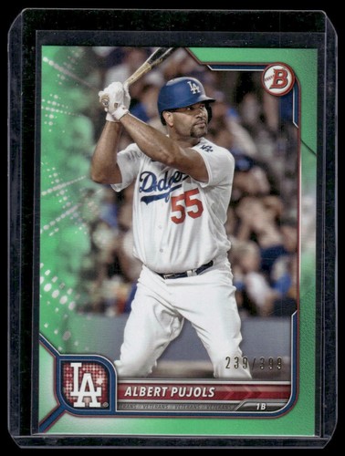 2022 Bowman Albert Pujols #39 Green Paper #'d 239/399 | eBay