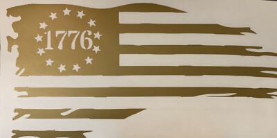 Betsy Ross 1776 Tattered Distressed Flag Decal Sticker for Car Truck ...