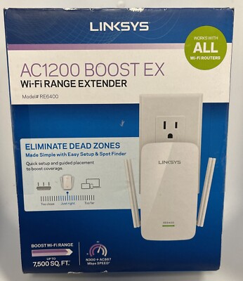 Linksys RE6400 AC1200 BOOST EX WiFi Range Extender 745883702695 | eBay