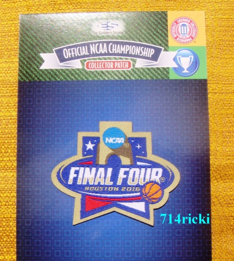2016 NCAA Men's Final Four Patch North Carolina Syracuse Oklahoma ...