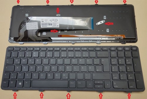 Tastatur hp ProBook 650 G1 655 G1 Rahmen Beleuchtet Backlit Keyboard ...