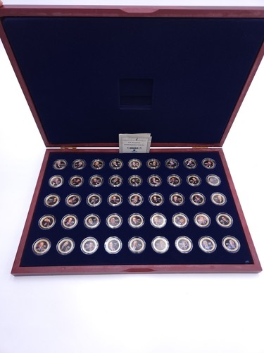 American Mint U.S. Presidents Color Commemorative Coin Set 24k Gold ...