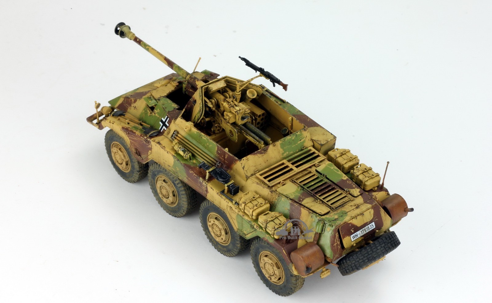 ProBuilt Model 1/35 German Sd.Kfz.234/4 “Pakwagen” Armored Car w/Full ...