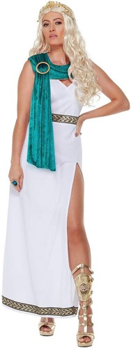 Smiffys Womens Smiffys Deluxe Roman Empire Queen Toga Costume Smiffys ...