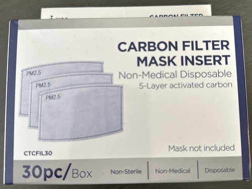 30CT ICU Health 5-Layer Activated Carbon Filter Face Mask Inserts | eBay