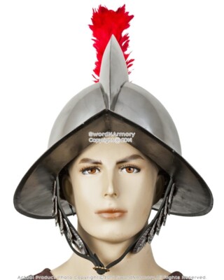 Collectibles New Medieval Spanish Helmet Morion Steel Larp Helmet Full ...