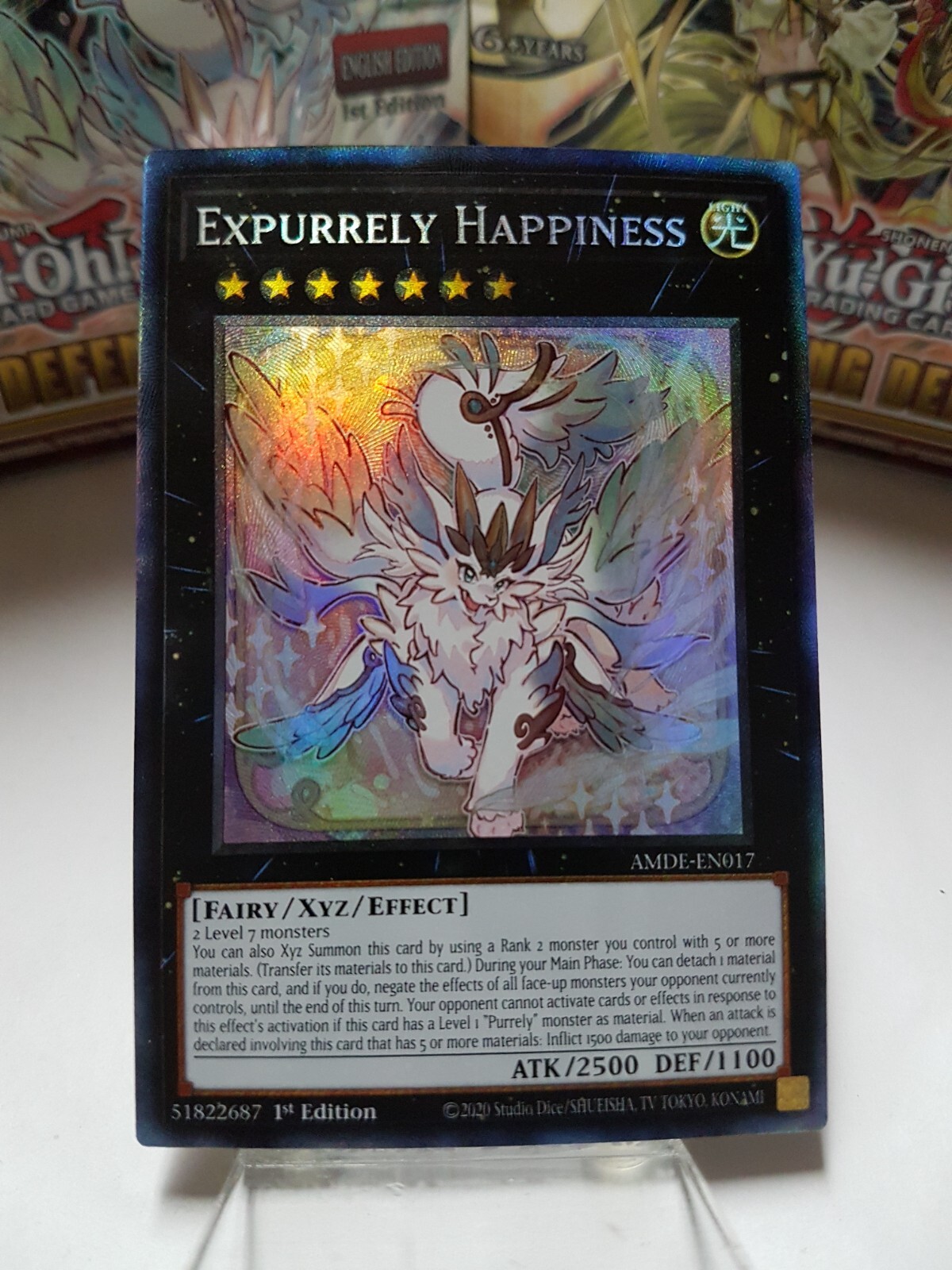 Yu-Gi-Oh Amazing Defenders #AMDE-EN017 Expurrely Happiness Collector's ...