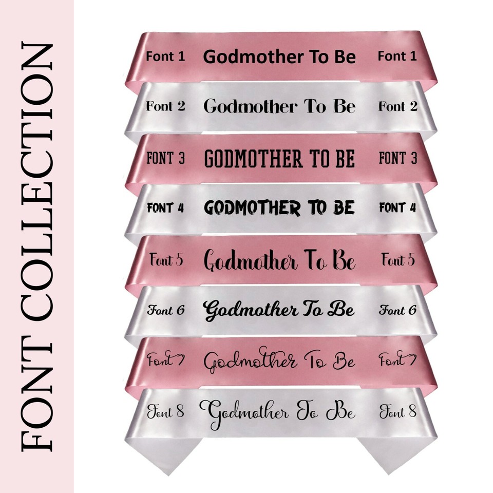 Custom Made Sash Sashes Christening God Parents God Mother God Father ...