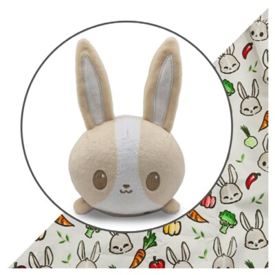 TEE6081TY551 TeeTurtle, LLC Plushie Tote: Light Brown Bunny/Veggies | eBay