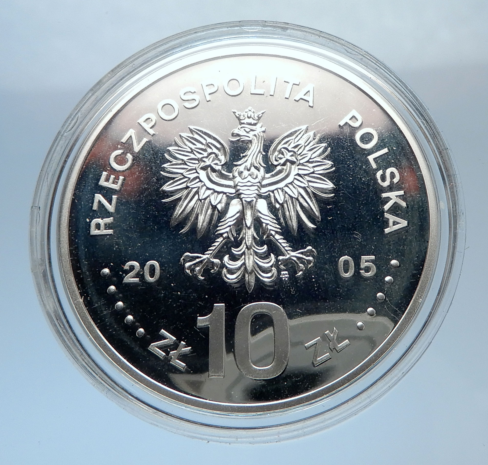 2005 POLAND Silver 10 Zlotych w STANISLAW AUGUST PONIATOWSKI POLISH ...