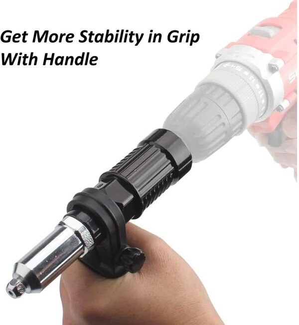 Electric Pop Rivet Gun Adaptor Cordless Riveter Drill Riveting Nut ...