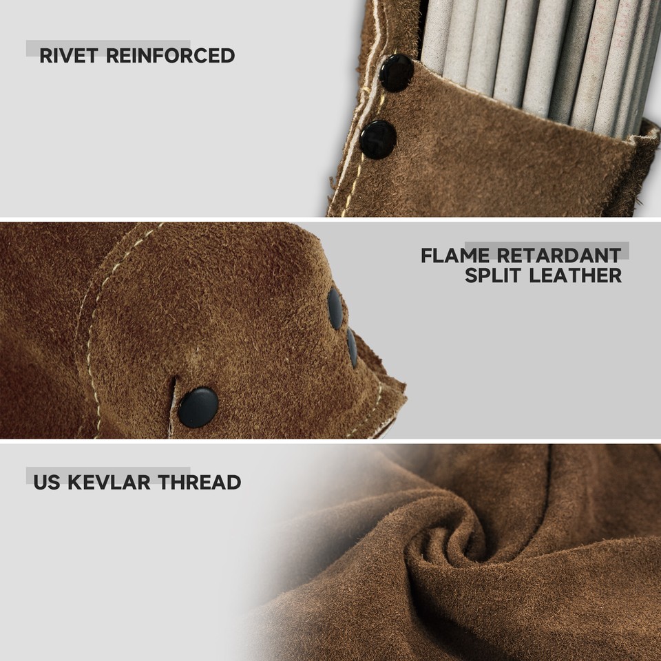 YESWELDER Flame Retardant Leather Welding Rod Holder - Wearable ...