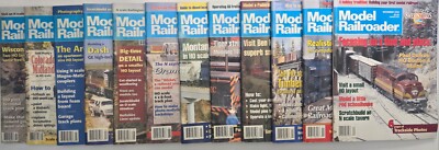 1995 MODEL RAILROADER Train Magazines, Lot of 12 Issues, Complete Year ...