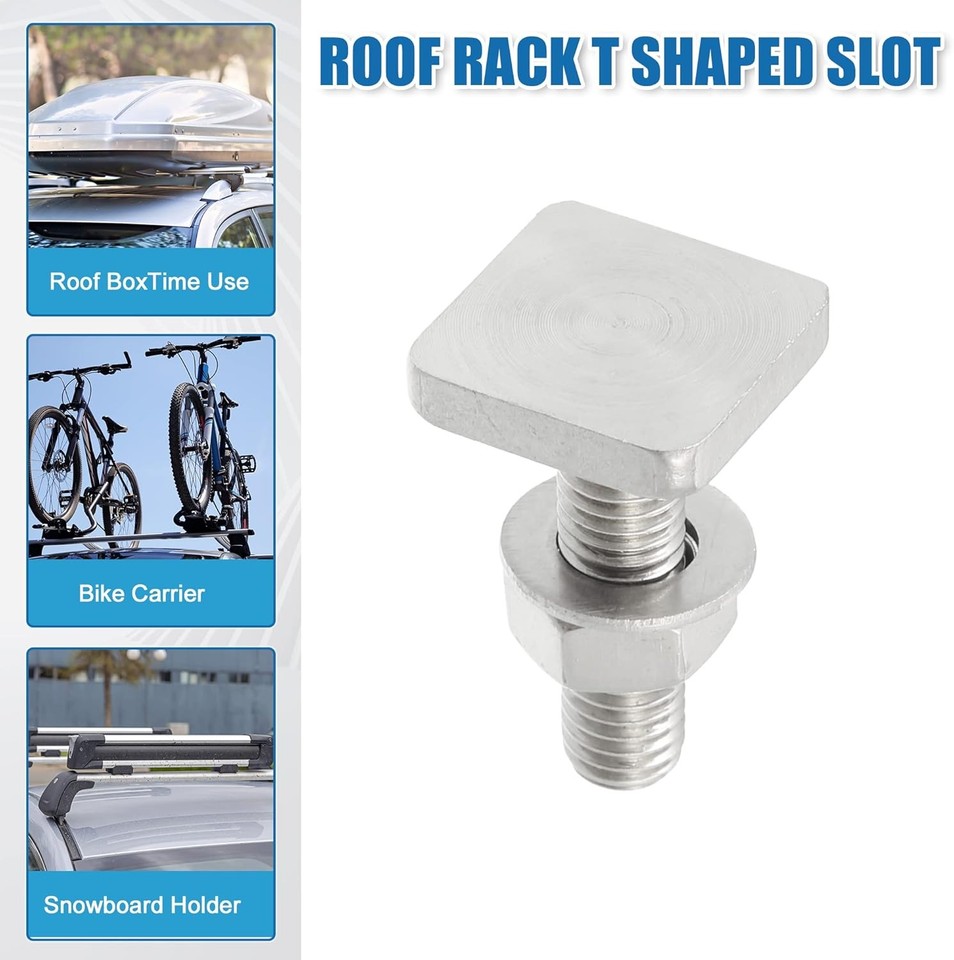 Roof Rack T Shaped Slot Bolt M8 W/Nuts Washer T Shaped Track Bolts Roof ...