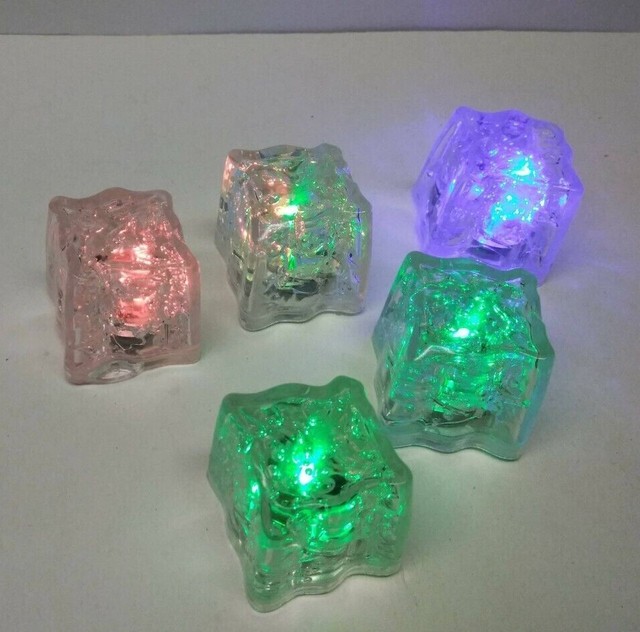 Set Of 6 Litecubes Brand 3 Mode WHITE Light Up LED Ice Cubes for sale ...