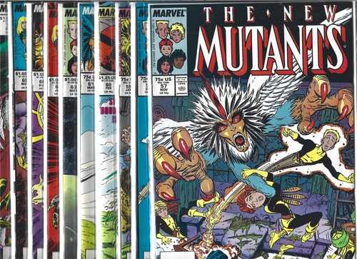 THE NEW MUTANTS LOT OF 10 - #57-60 61 63 64 66 69 70 (NM-) HIGH GRADE ...