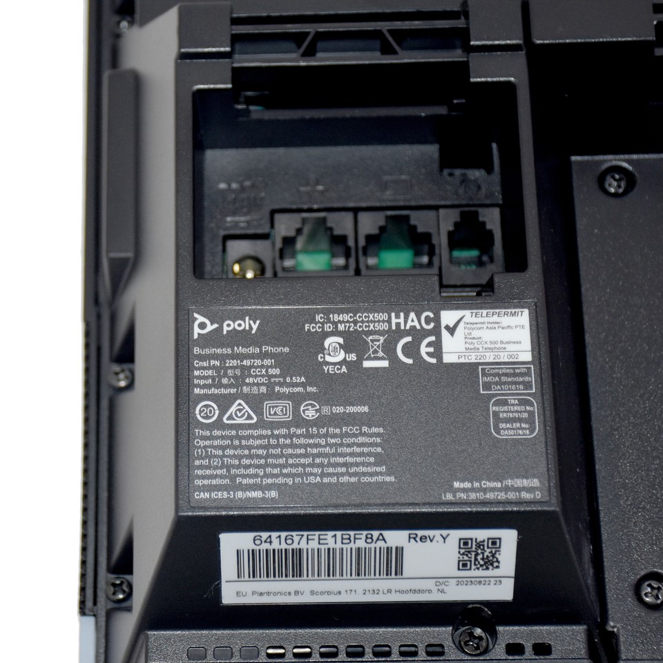 Polycom CCX 500 5" Touchscreen 720x1280 HD Business VoIP Phone 2200 ...