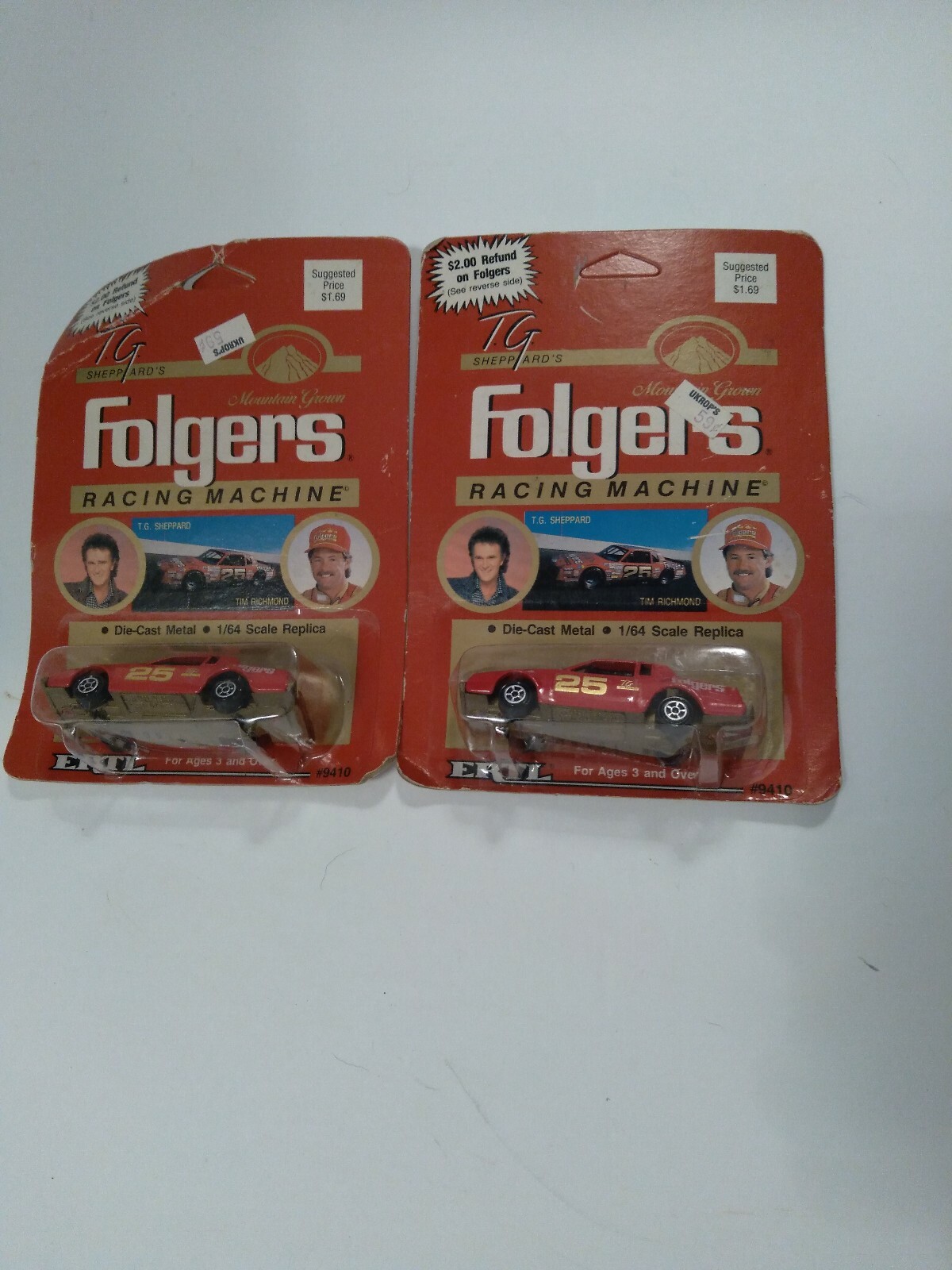 Folger's Racing Machine TG Sheppard's Dicast Car 1:64 Scale (Lot of 2 ...